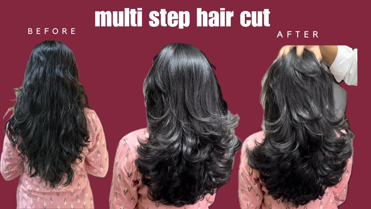 How To Multi Steps Hair Cut / full guide / proper tutorial / #hair # ...