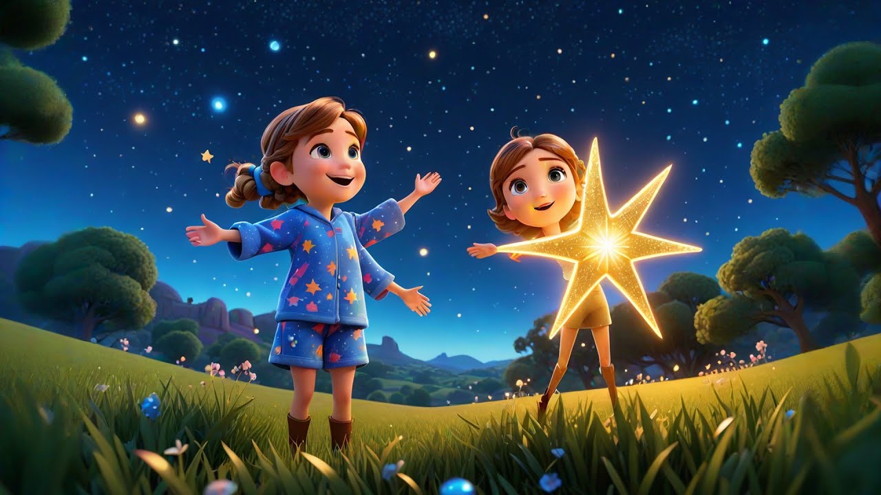 Six Singing Stars Light the Sky | Magical Nighttime Song for Kids ...