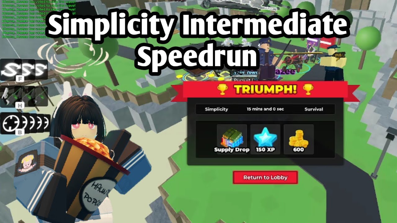 TDS Simplicity Intermediate Speedrun (1P, No Special Towers) [15:00 ...