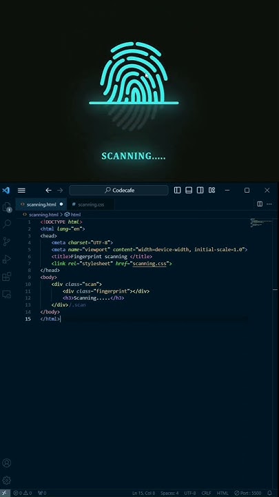 Fingerprint Scanner Code In Html Css Codingin17 Html Fingerprintscanner Shorts Youtube
