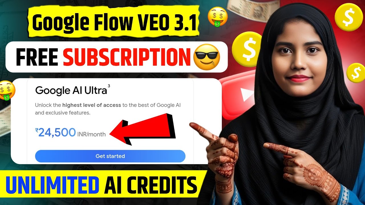 💥Google Flow FREE Subscription 😱 | Google Flow VEO 3.1 FREE ...