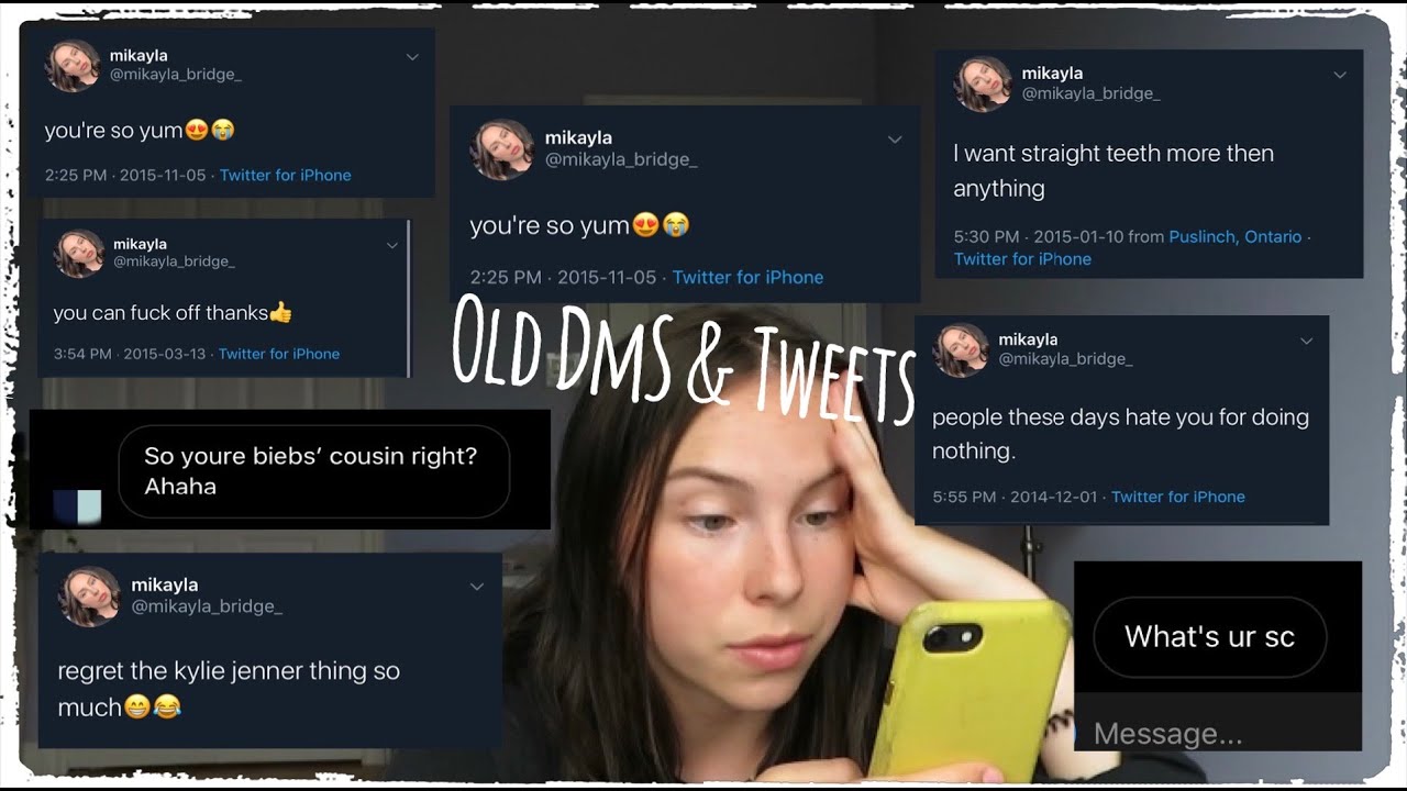 READING/REACTING TO MY OLD DMS & TWEETS - YouTube
