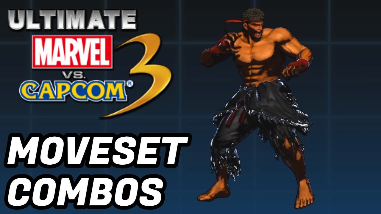 EVIL RYU ON UMVC3! (MOVESET/COMBOS) - YouTube