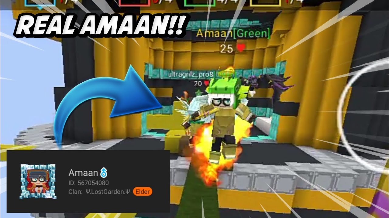 I met Amaan BG in Bedwars!! (Blockman Go) - YouTube