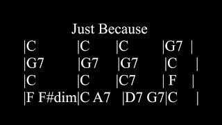 "Just Because" Jam Backing Track For Guitar Chords - Chordify