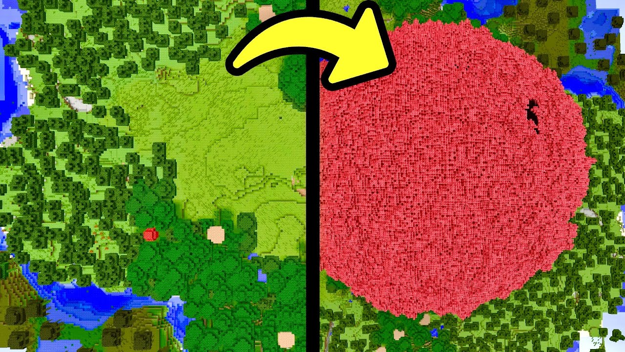 I infected the WHOLE Minecraft world with SCP-009 RED ICE - YouTube