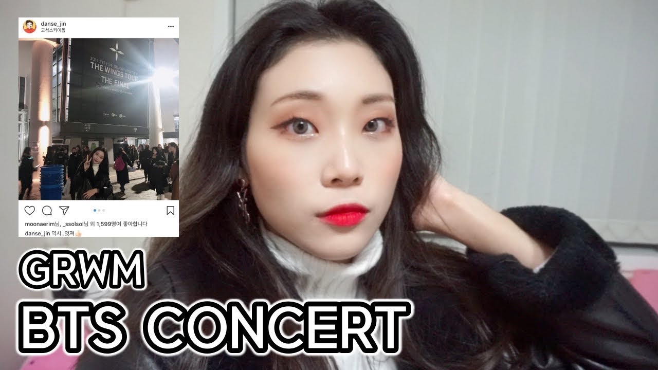 ENG) 방탄소년단 콘서트 다녀온 날 메이크업🖤+VLOG/Makeup on the BTS concert day/ 춤추는선진이 ...