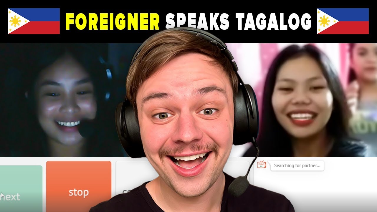 FOREIGNER speaks TAGALOG with strangers! - Omegle reactions - YouTube