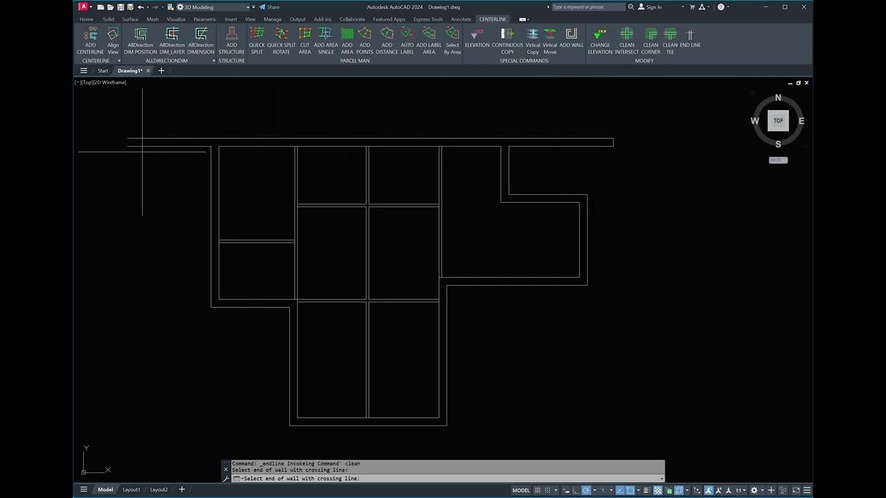 Clean Walls in AutoCAD - YouTube