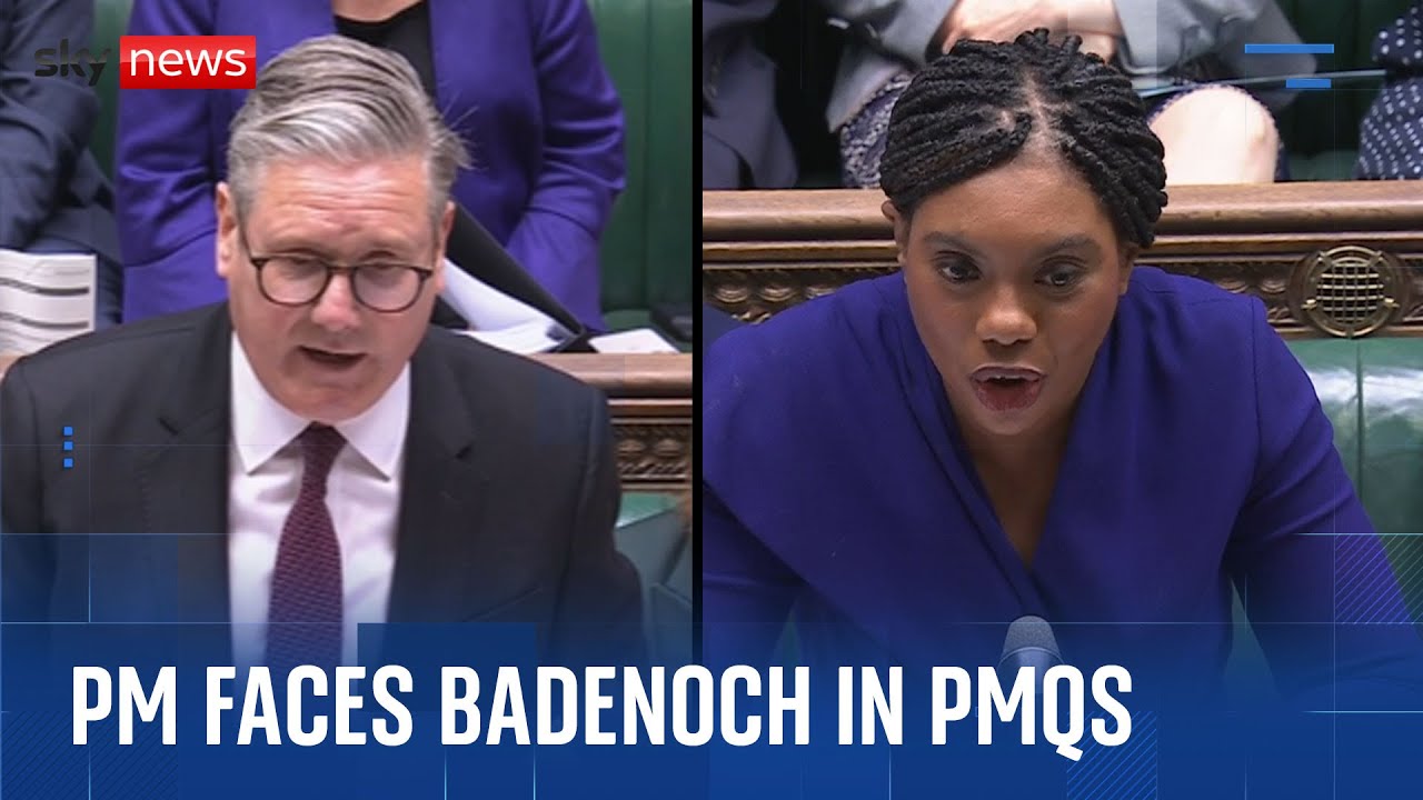 Badenoch mocks PM's 'tiny tariff deal' with Trump - YouTube