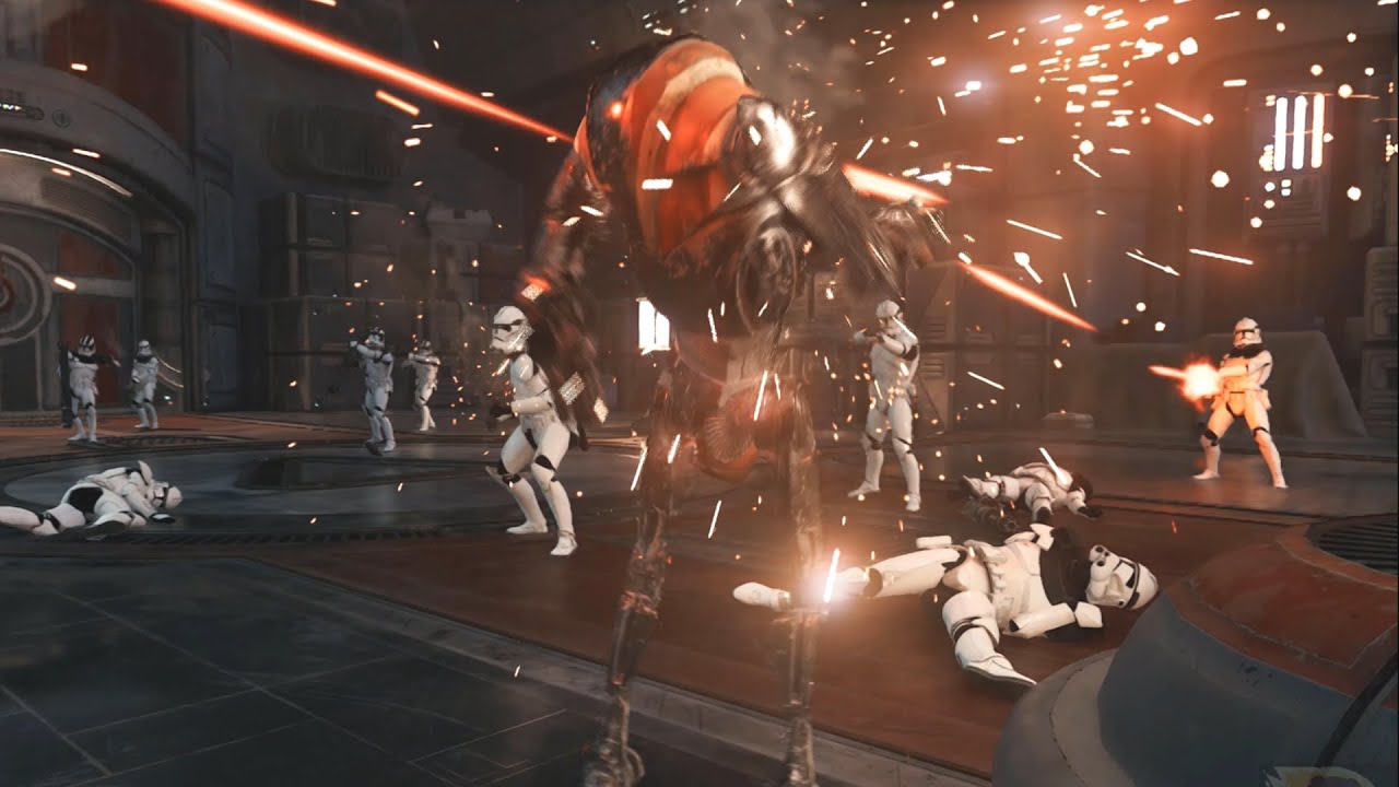 B2 Super Battle Droid attack Republic base | Star Wars Jedi - YouTube