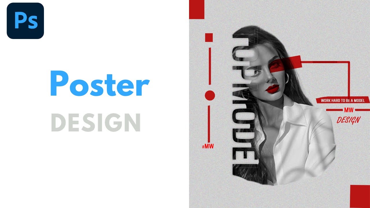 Poster Design In Photoshop | Modeling Poster Design step by step ...