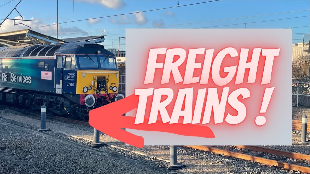 Freight Trains at Rugby Station (10/02/22) - YouTube