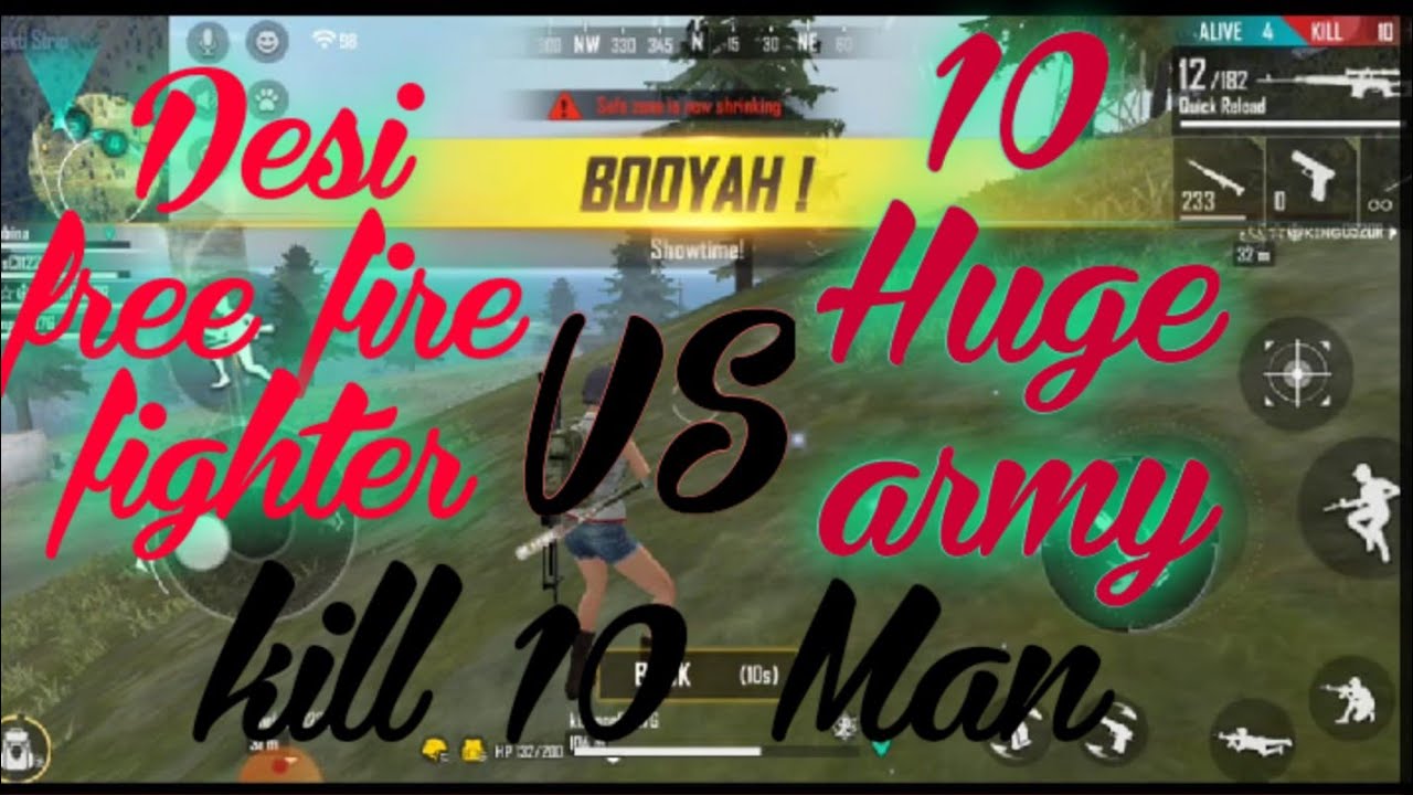 Free fire mobile gameplay/one man kill ten/incredible club tower/pig ...