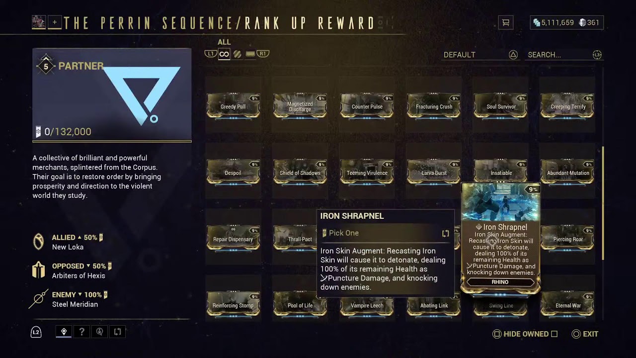 Warframe The Perrin Sequence Senior Executive to Partner | Highest ...