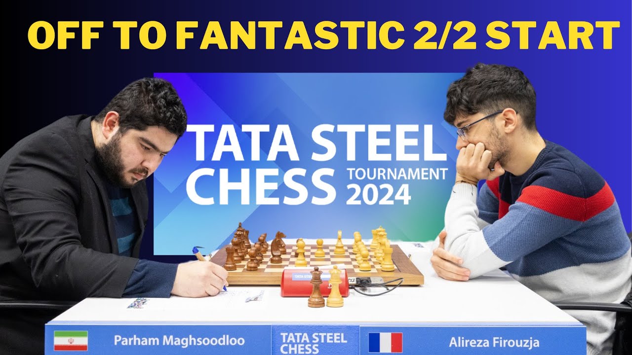 GM Alireza Firouzja vs. GM Parham Maghsoodloo | Tata Steel Chess ...