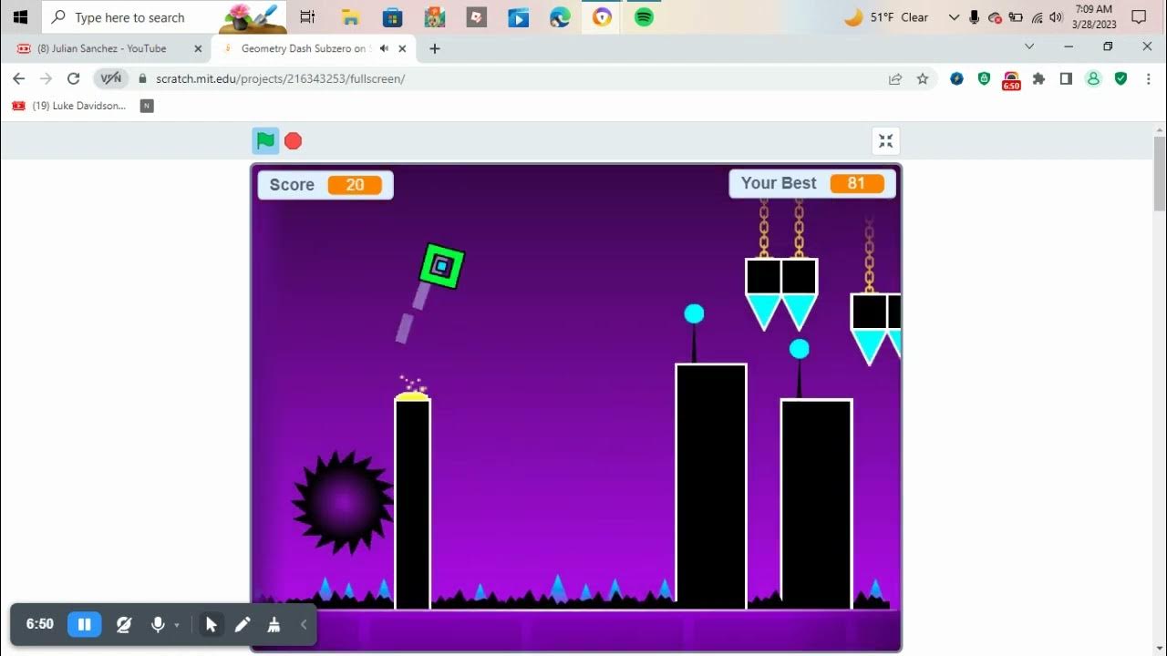 Geometry Dash Subzero on Scratch - YouTube