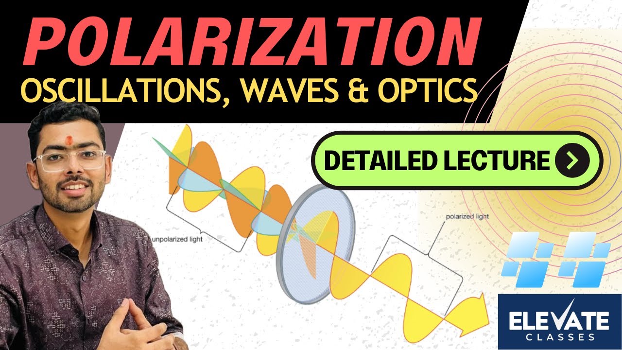 Polarizarion - Oscillations, Waves & Optics Lecture | Meet Kakwani Sir | Elevate Classes - YouTube