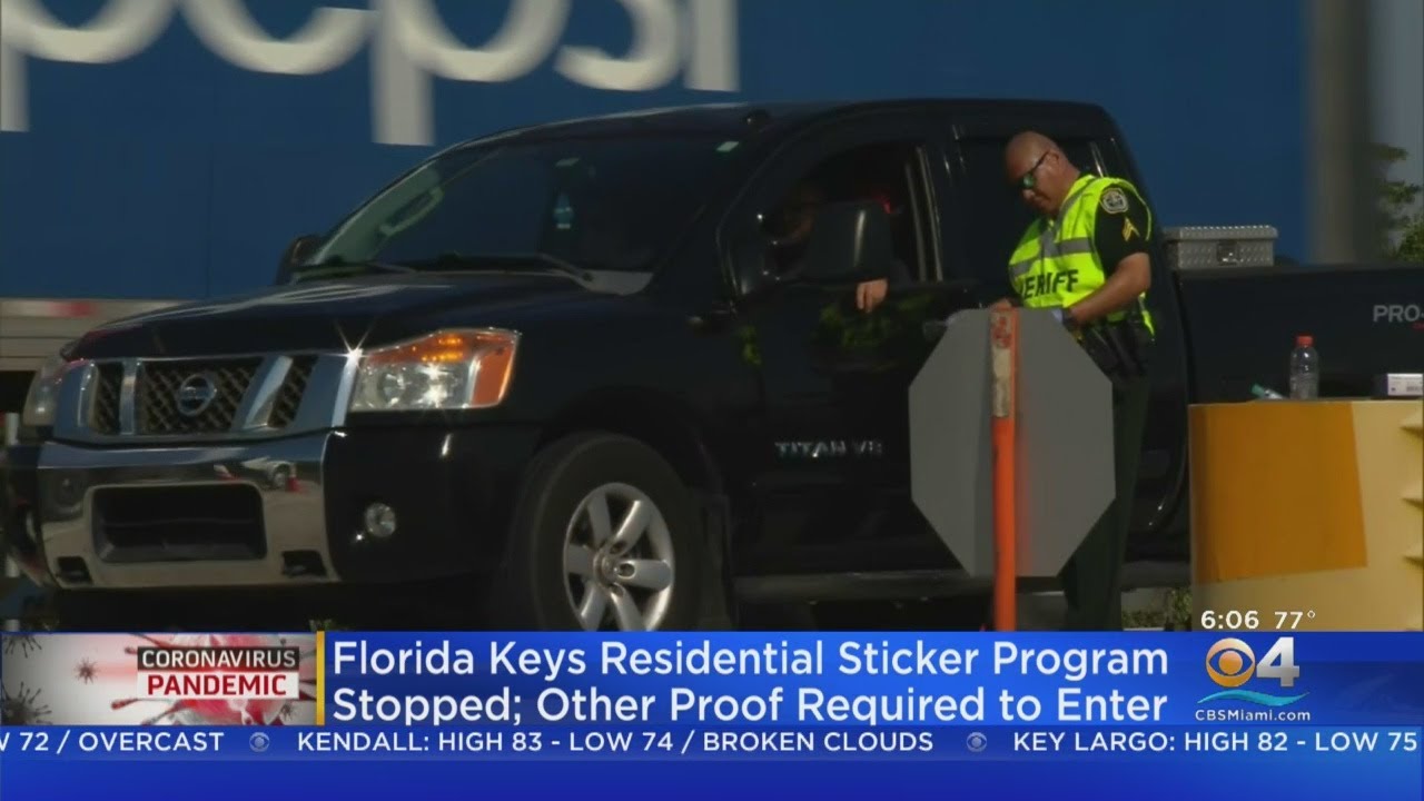 Florida Keys No Longer Accepting Re-Entry Stickers - YouTube