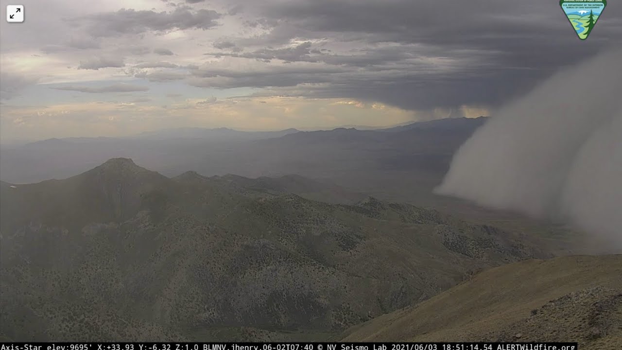 Dust Storm Engulfs Star Peak, Nevada 6/2/2021 - 6/3/2021 - YouTube