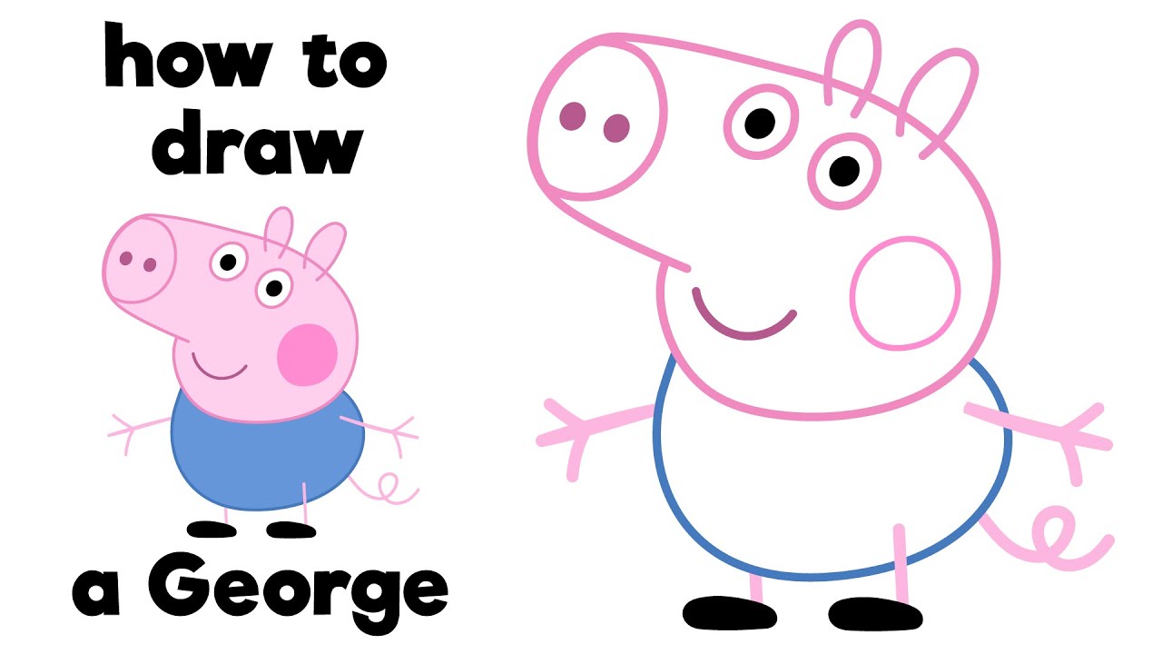 How to draw a George (Peppa Pig) 2024, Cómo dibujar a George (Peppa Pig ...
