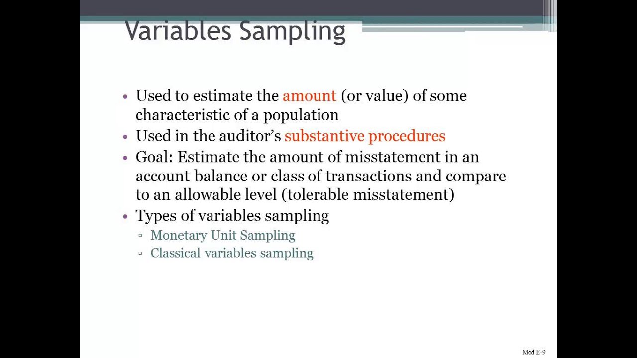 Audit Sampling- Auditing- L14 - Professor Helen Brown Liburd - YouTube