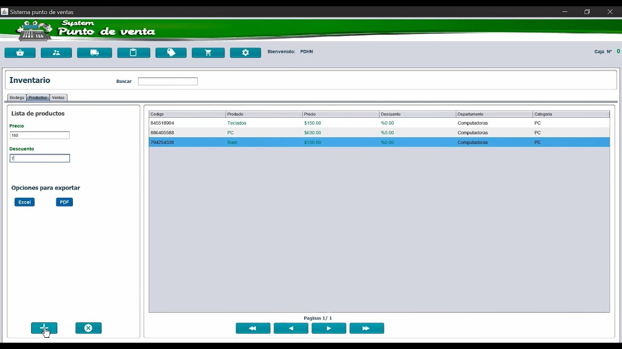 Sistema punto de ventas en Java con MySQL and SQL Server Interfaz ...