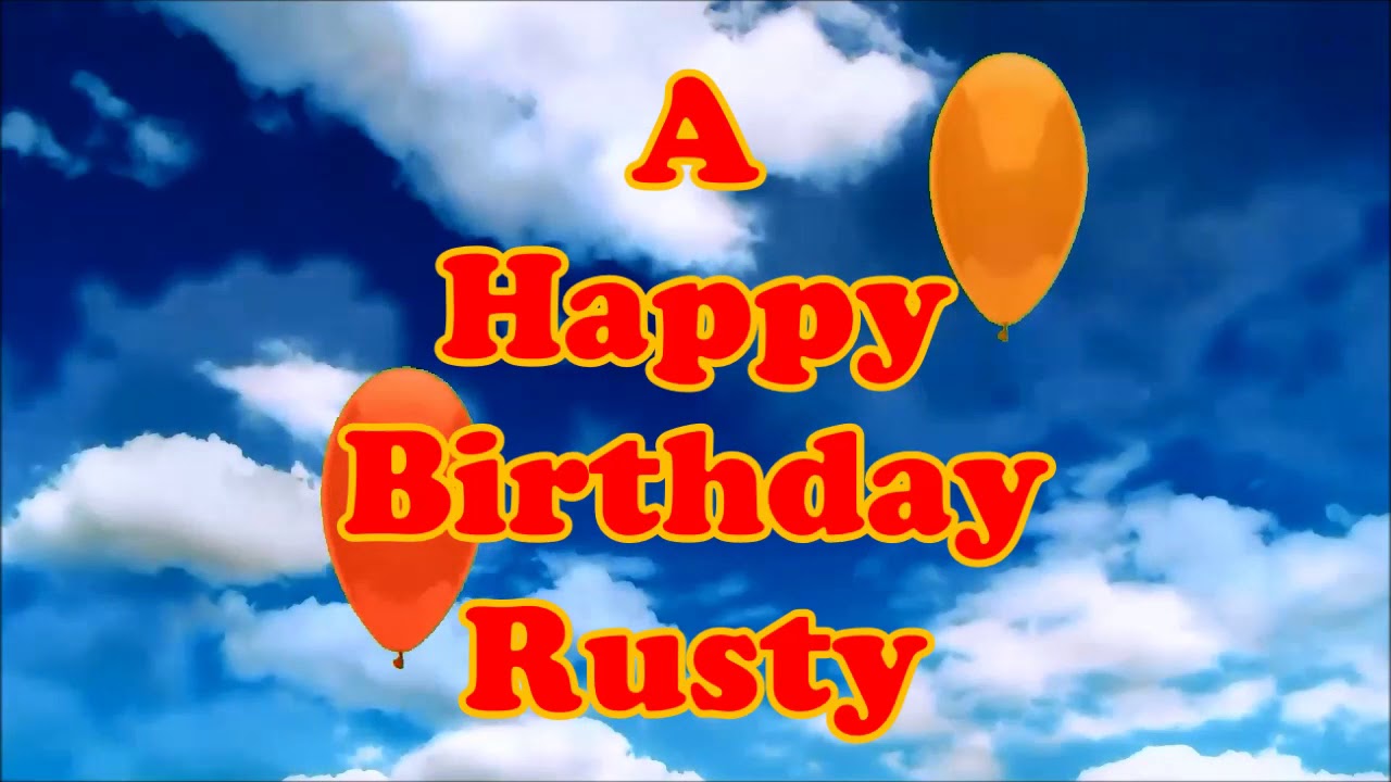 Rusty Happy Birthday floating balloons - YouTube