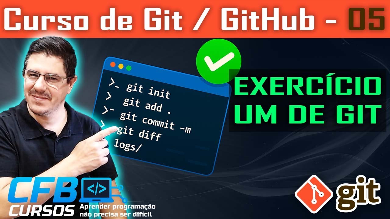 Curso de Git na Prática: Resolvendo Exercício Essencial (Init, Add, Commit, Diff, Ignore) - Aula ...