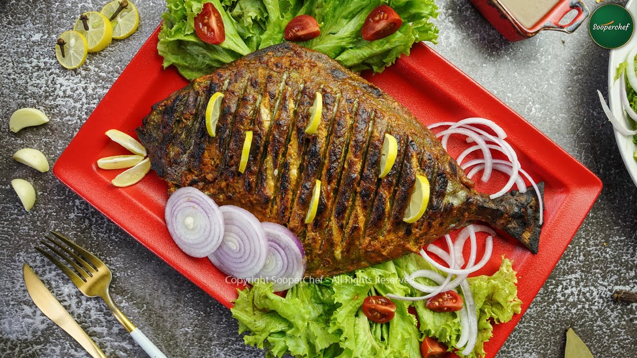 Tandoori Grilled Fish Recipe by SooperChef - YouTube