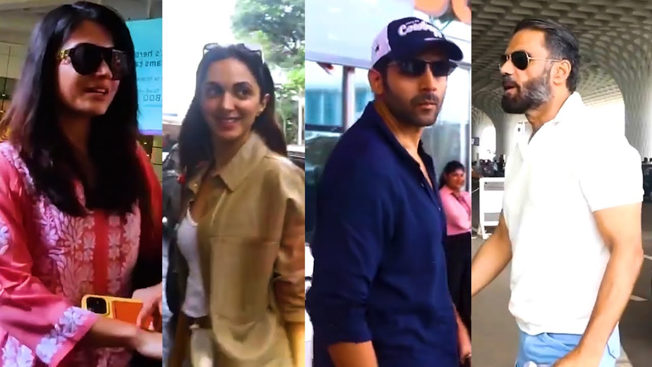 Rashmika Mandanna, Kiara Advani, Kartik Aaryan And Sunil Shetty Spotted ...