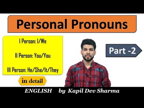 Personal Pronouns | Pronoun Part - 2 | English by Kapil Dev Sharma ...