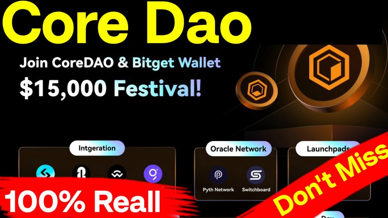Core mining || join coreDao with Bitget Wallet's $1500 Airdrop! 15 ...