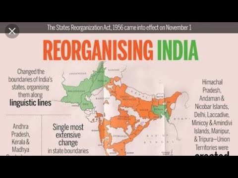 Class 12th Chapter 1 part 3 Reorganisation of states - YouTube