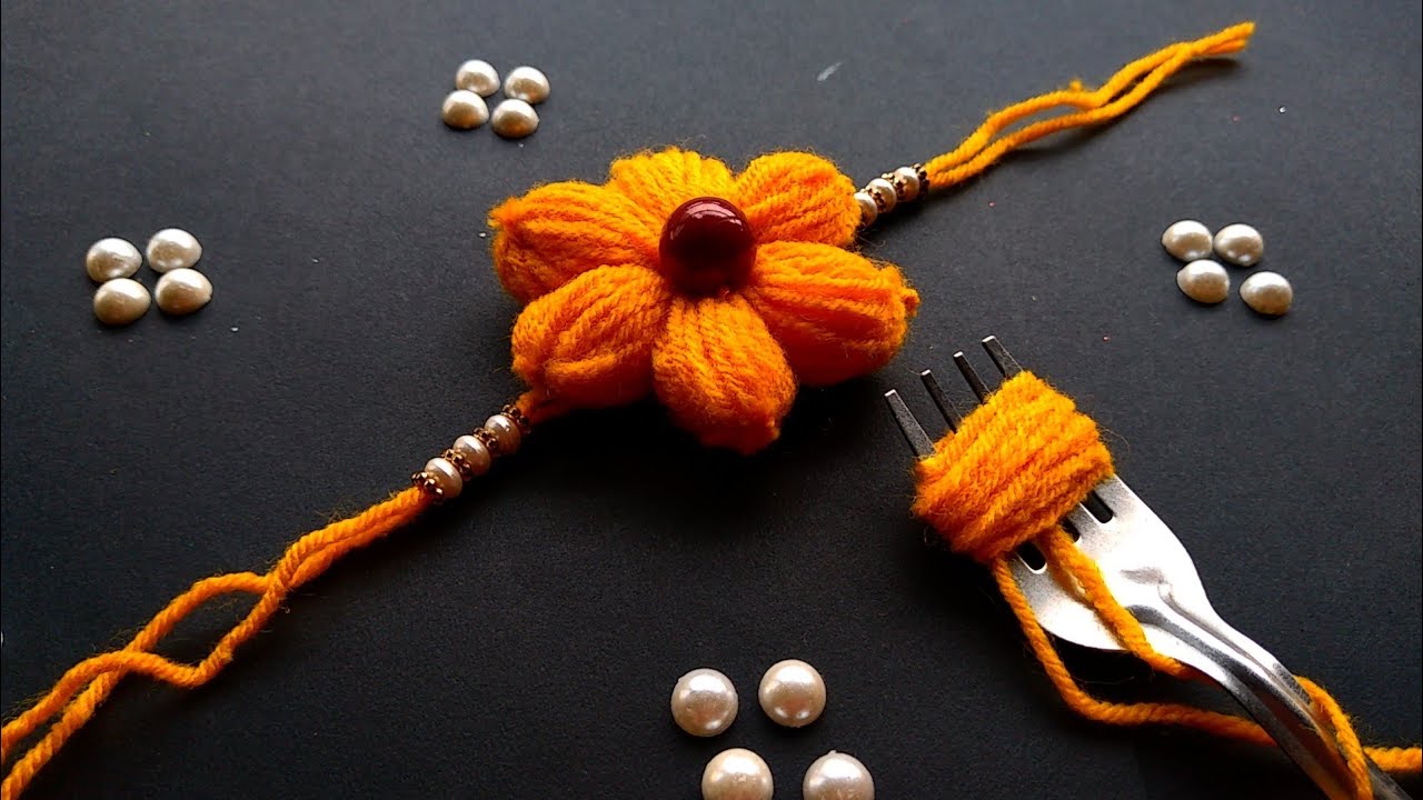 Woolen Rakhi/How To Make Woolen Rakhi At Home/Handmade Rakhi ...