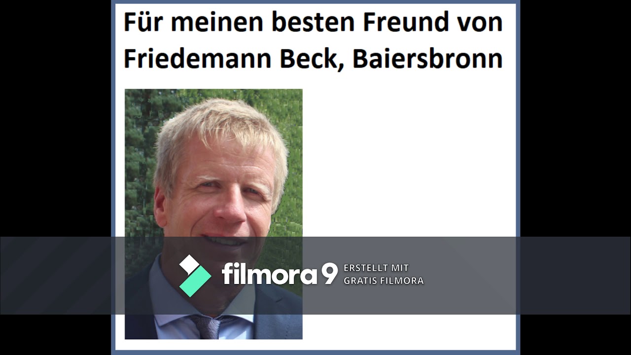 Für meinen besten Freund von Friedemann Beck, Baiersbronn - YouTube