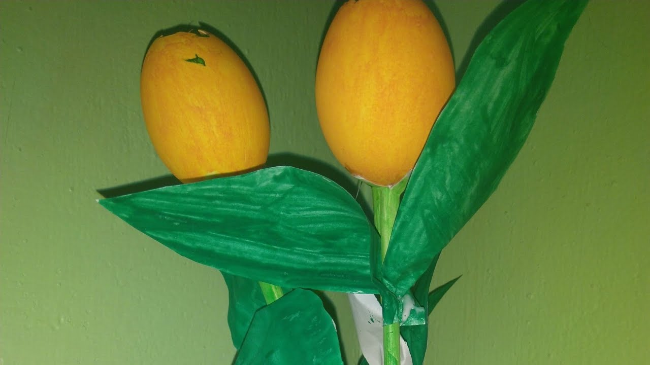 Tulip flower |egg shell craft idea| - YouTube