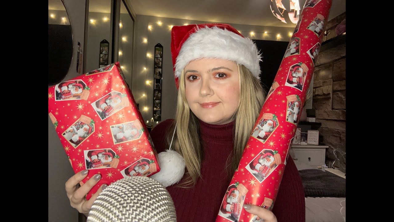 ASMR | Wrapping You a Christmas Present 🎁 * Scissor Snips & Crinkly ...