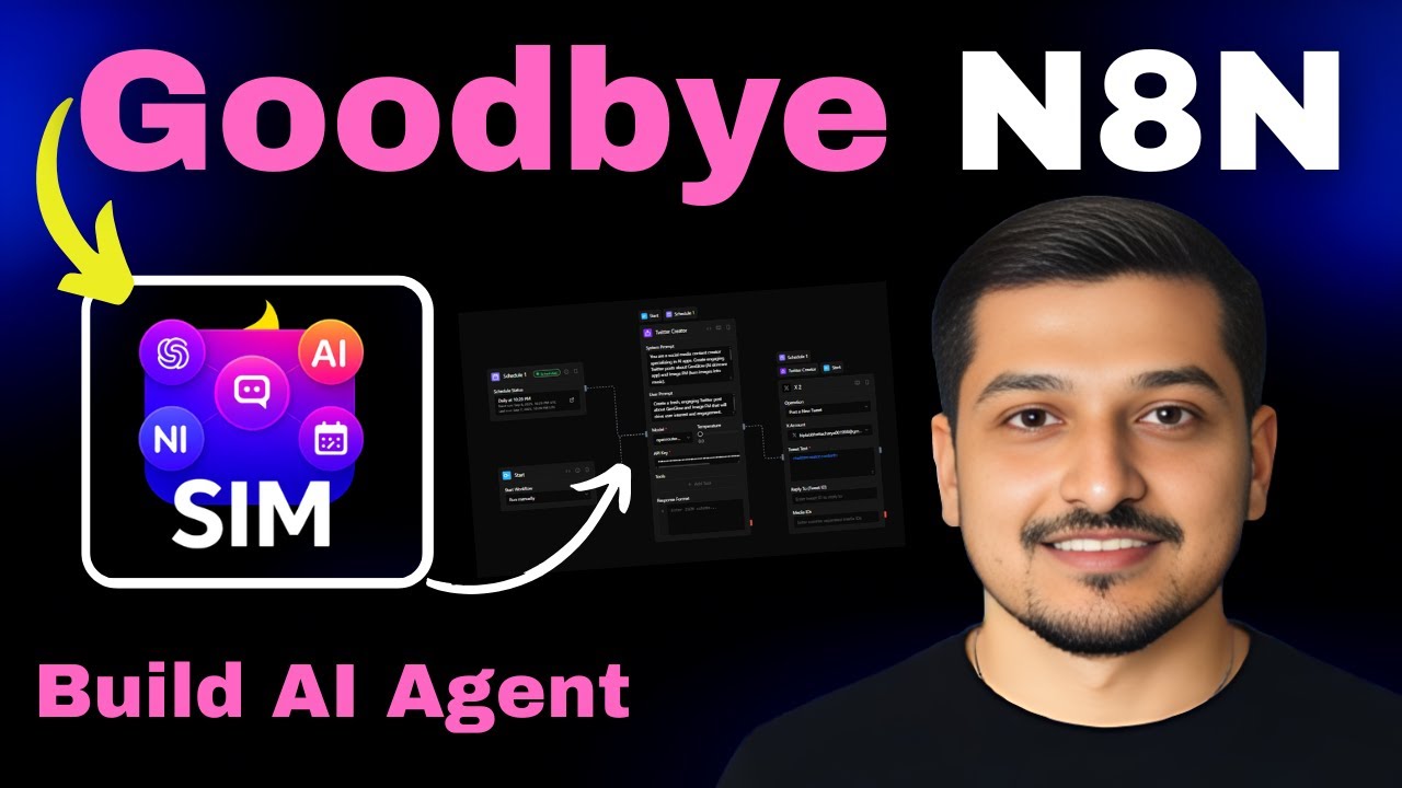 Build FREE AI Agent Using SIM AI (N8N Alternative & Open Source) - YouTube