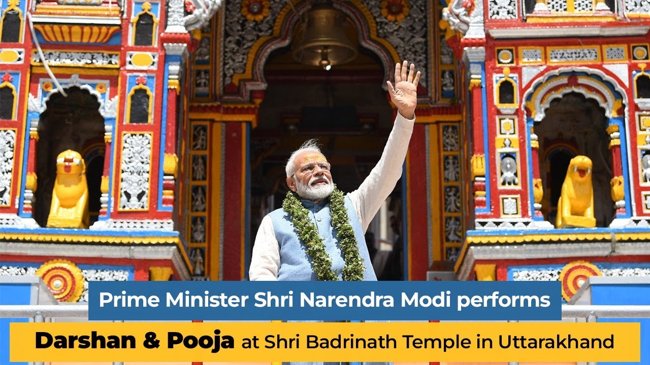 PM Shri Narendra Modi performs Darshan & Pooja at Shri Badrinath Temple ...