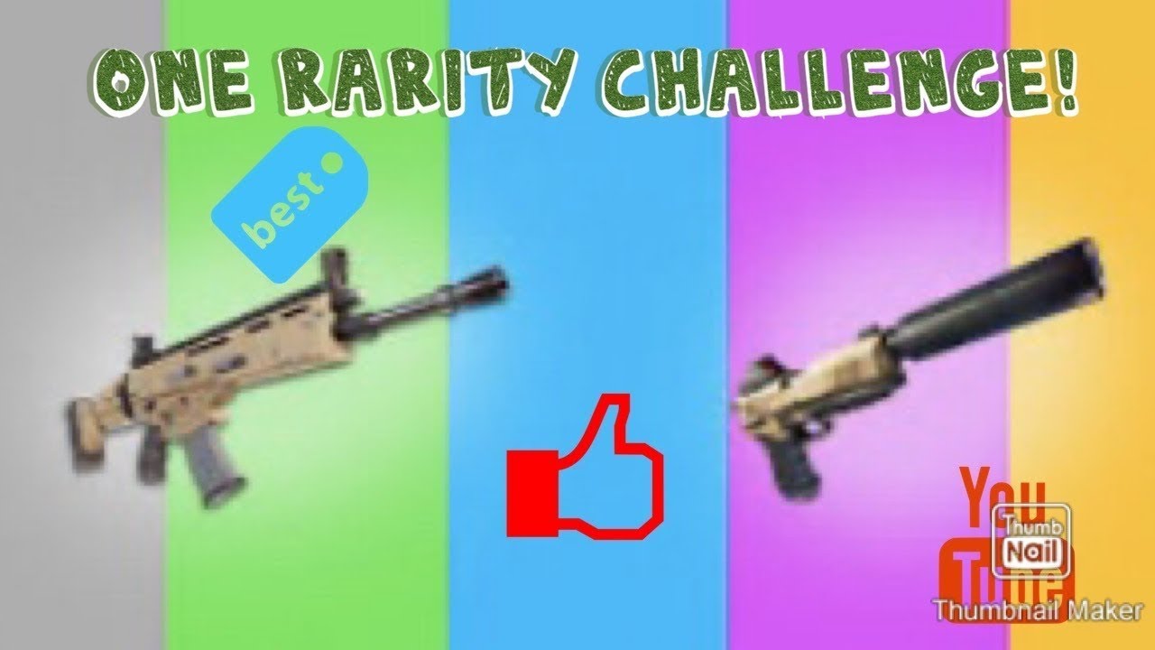 Fortnite but I can only use one rarity / Challenge - YouTube