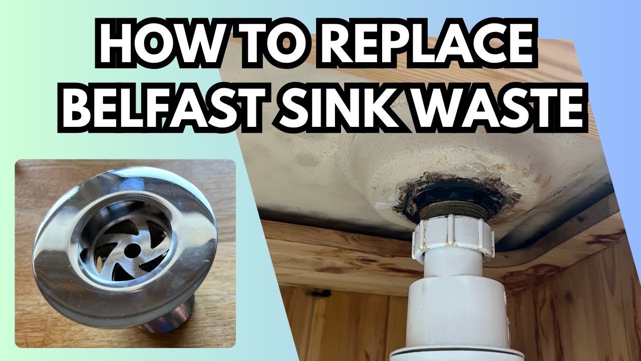 How to replace Belfast sink slotted waste - YouTube