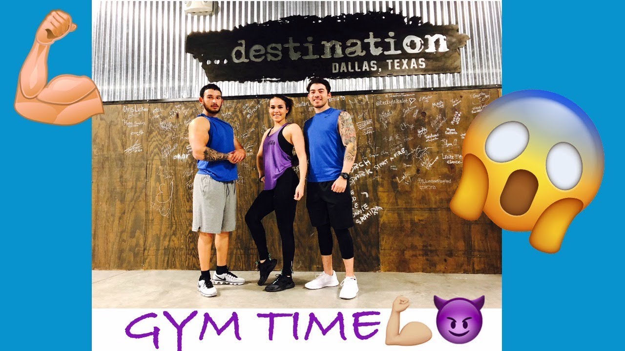 DESTINATION DALLAS GYM💪🏼 | Boyfriends brother gives us a workout⁉️ ...