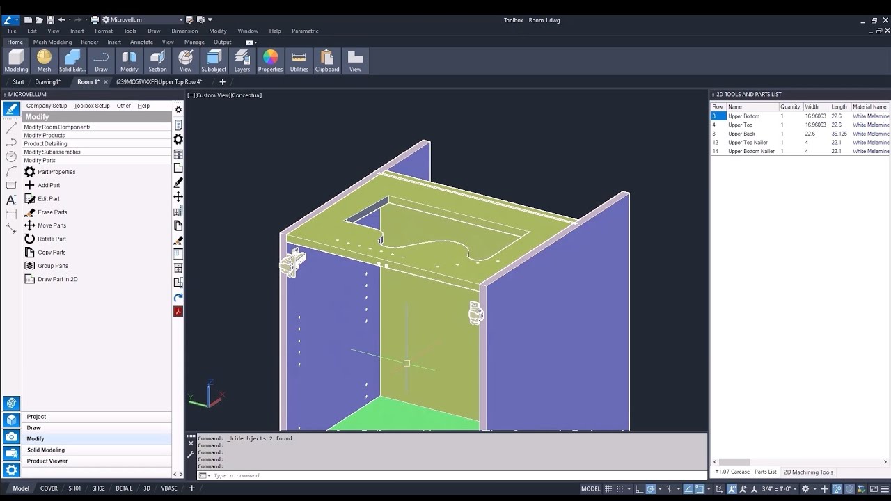 Customizing a Tall Cabinet Using 2D Part Editor - YouTube