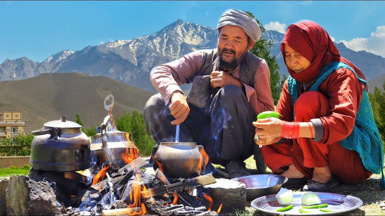 Cooking Style Delicious "Aashak" Cozy Outdoor Cooking || Village Life ...