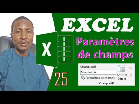 EXCEL PARTIE 25: Comment utiliser les paramètres de champs dans les ...