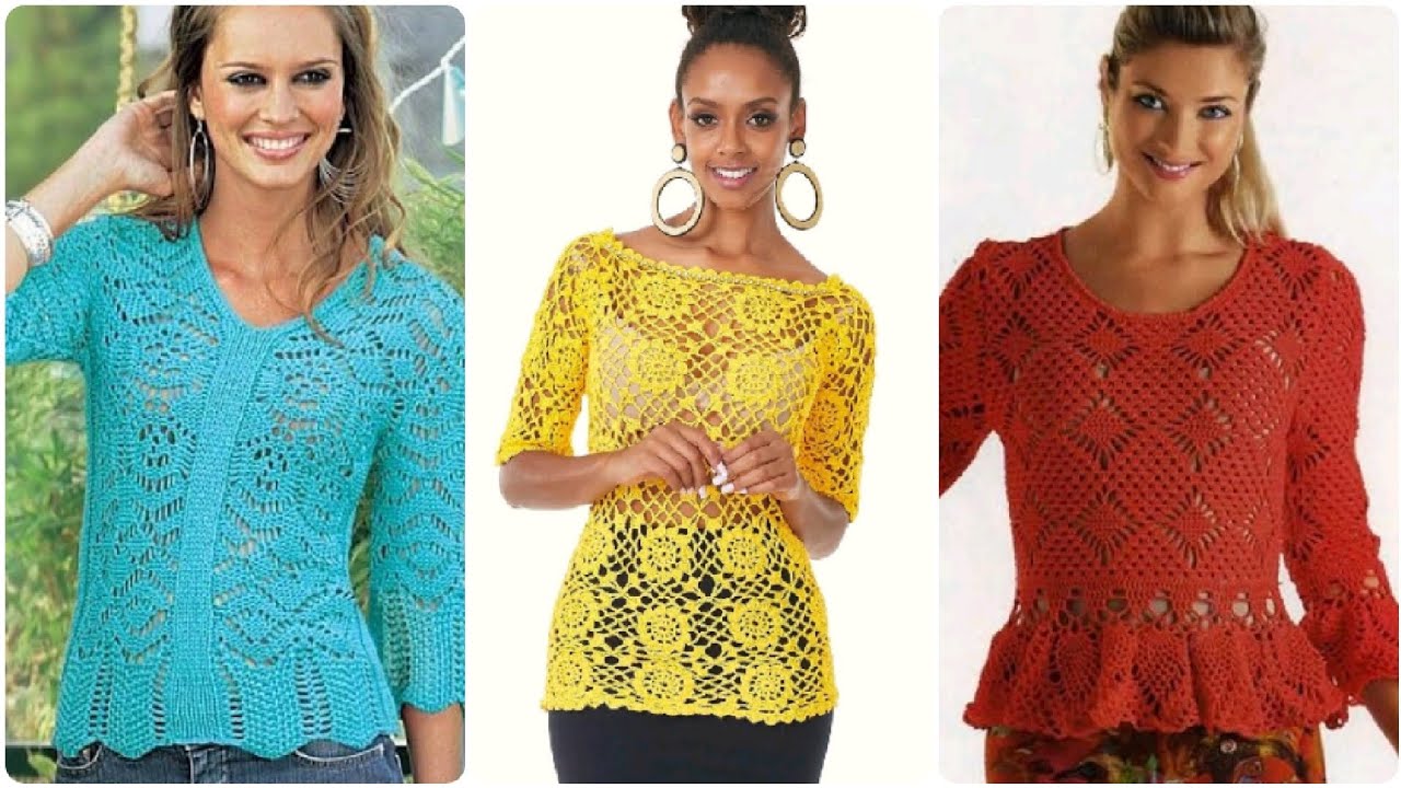 Outstanding and Gorgeous crochet knitting poncho blouse pattern designs ...