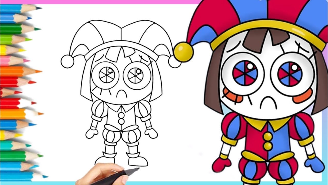 How To Draw Chibi Cute Pomni from The Amazing Digital Circus - Drawing ...