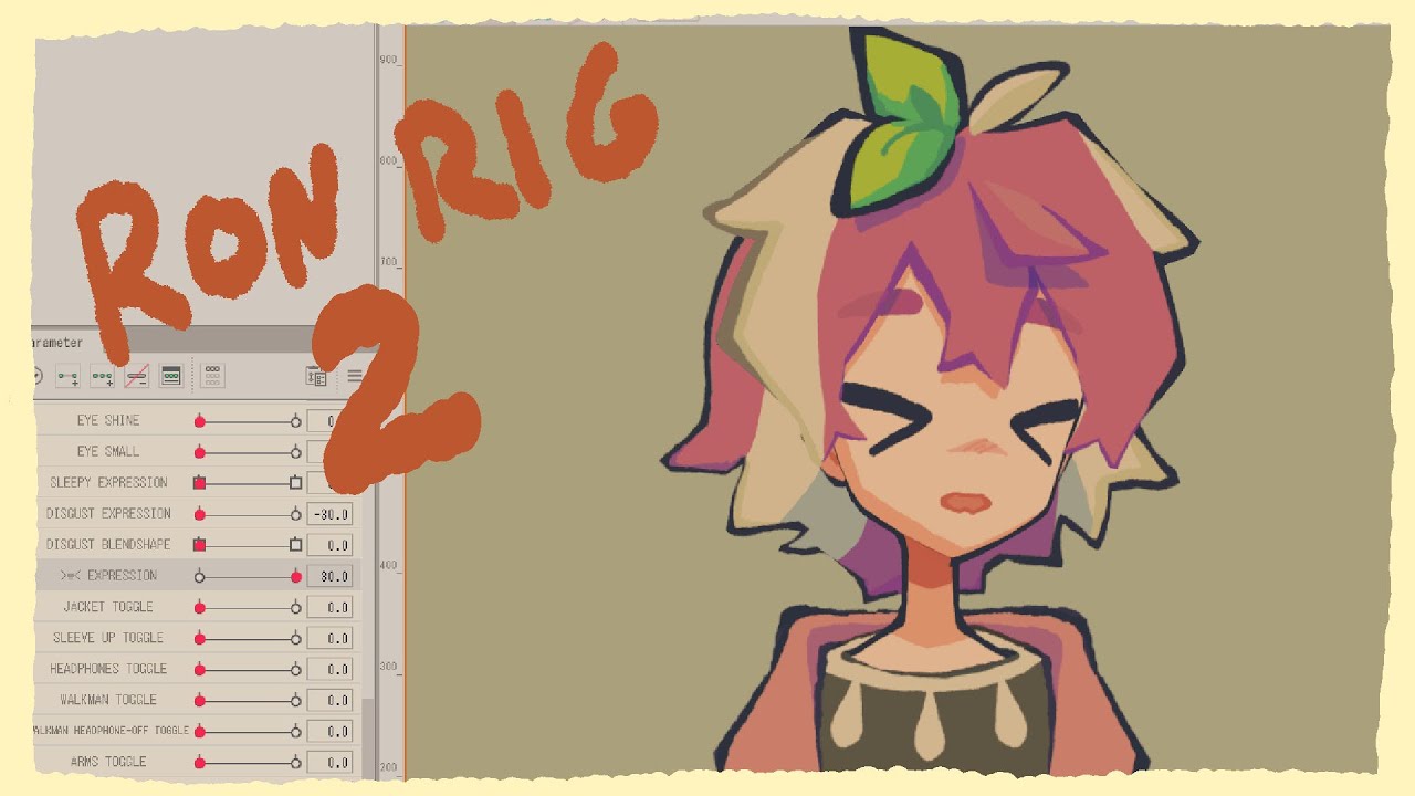 Ron Live2D rig stream 2 [VOD] - YouTube