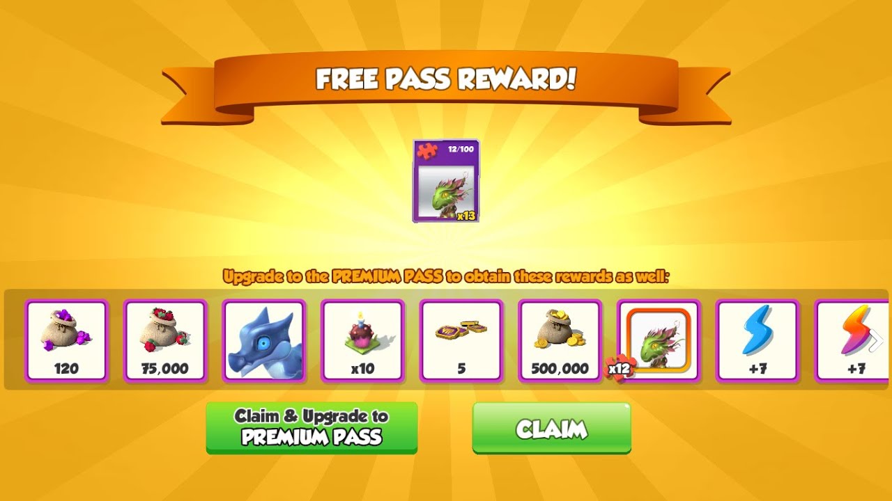 FREE PASS REWARD - Dragon Mania Legends - YouTube